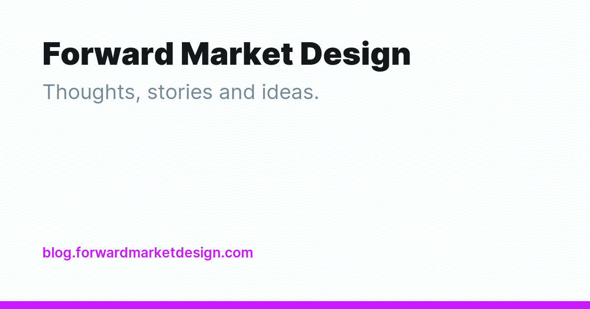 Forward Market Design - Ghost Explore