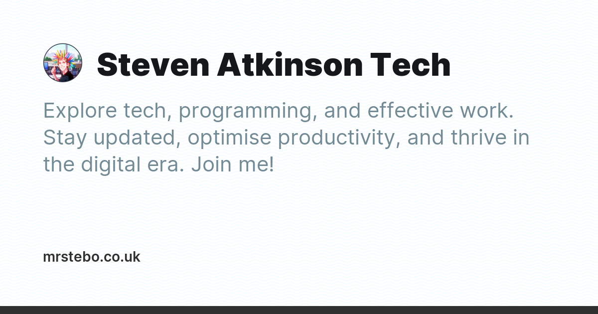 Steven Atkinson Tech - Ghost Explore