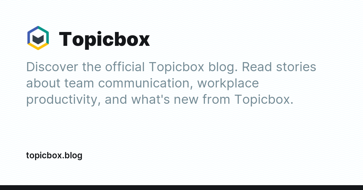 Topicbox - Ghost Explore