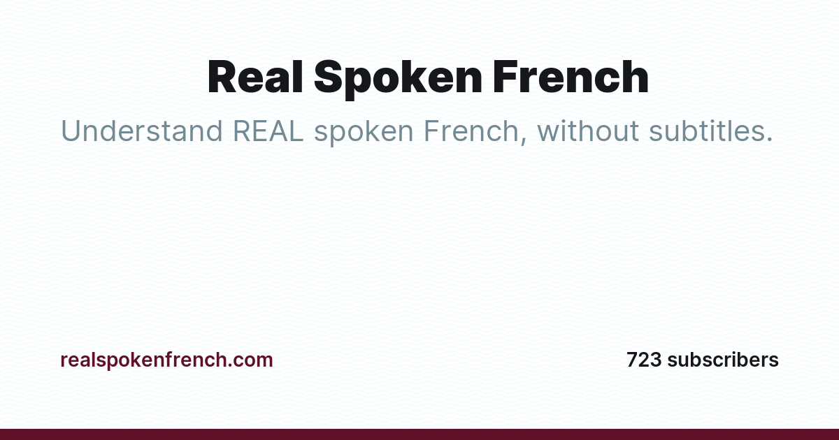 🇫🇷👂Real Spoken French - Ghost Explore