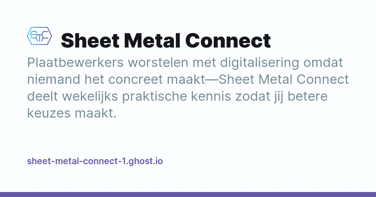 Sheet Metal Connect - Ghost Explore