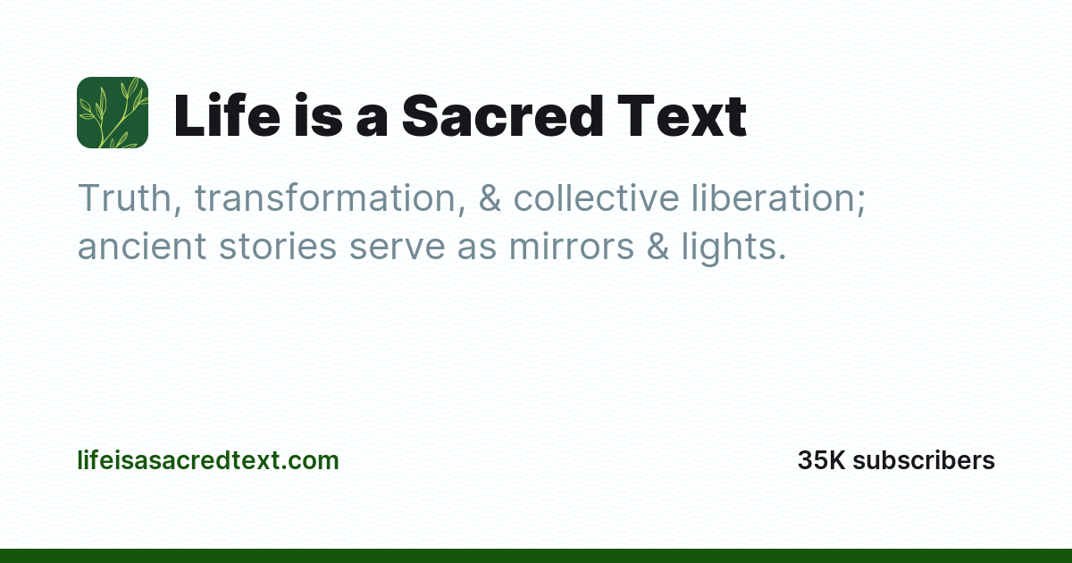 Life is a Sacred Text - Ghost Explore