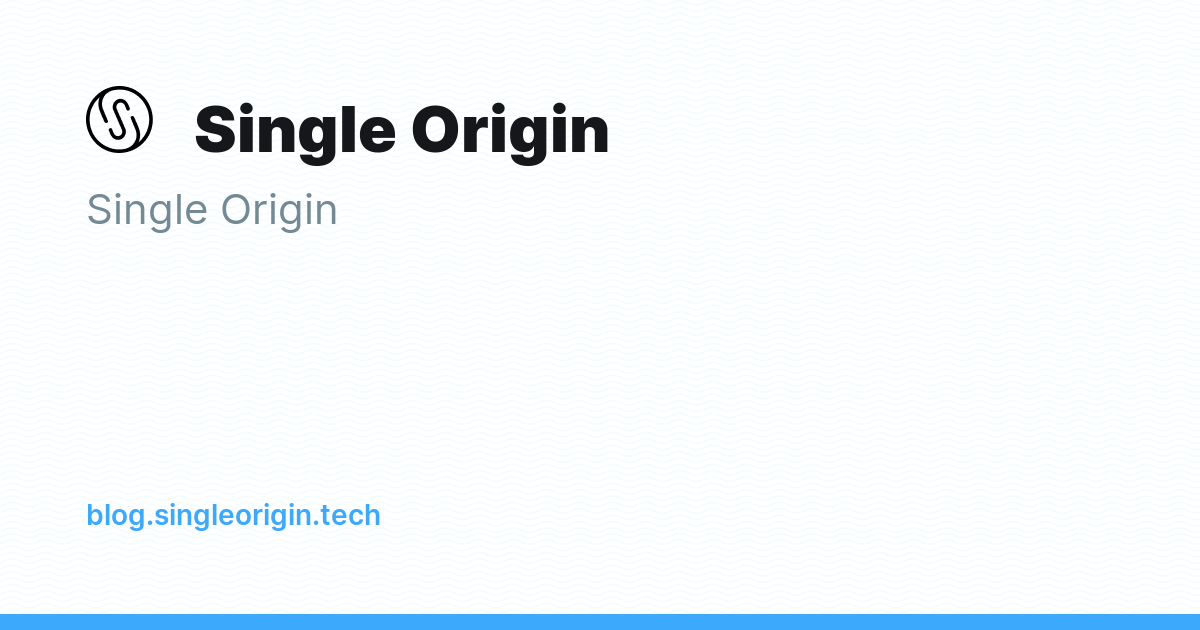 Single Origin - Ghost Explore