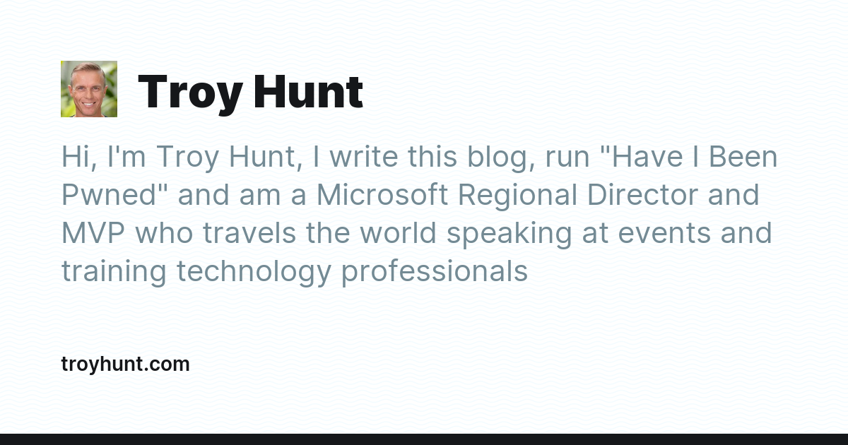Troy Hunt - Ghost Explore