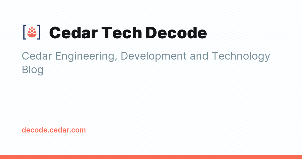 Cedar Tech Decode - Ghost Explore