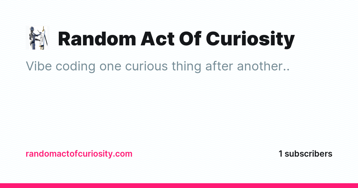 Random Act Of Curiosity - Ghost Explore