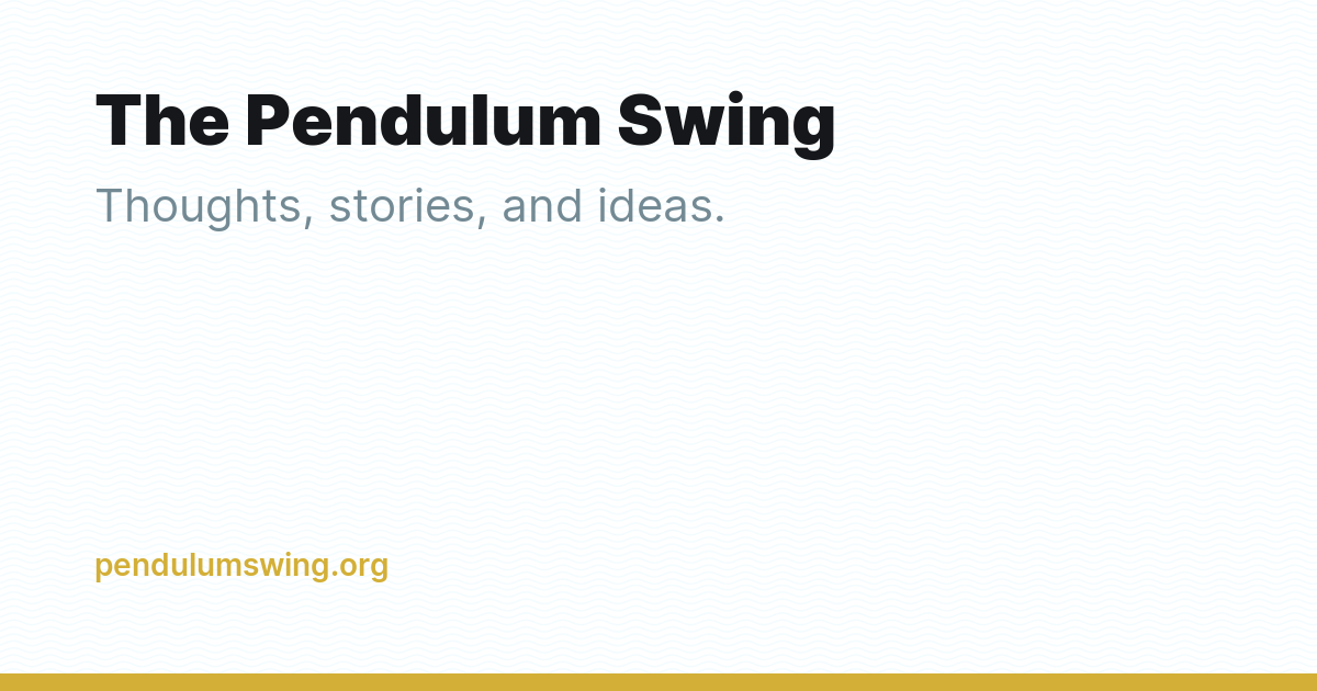 The Pendulum Swing - Ghost Explore