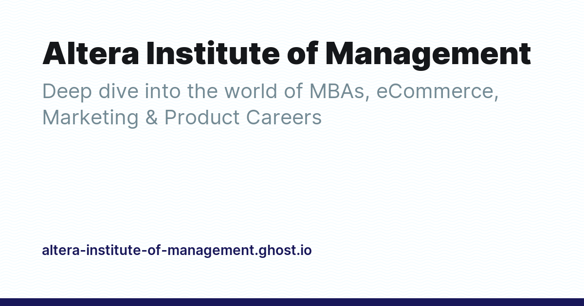 Altera Institute of Management - Ghost Explore