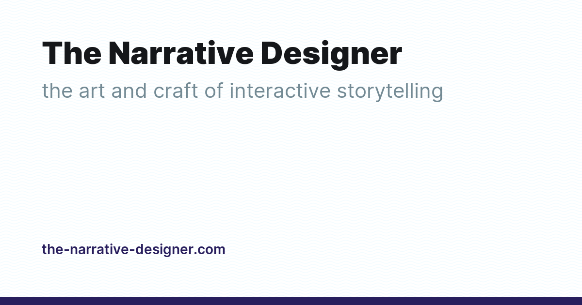 The Narrative Designer - Ghost Explore